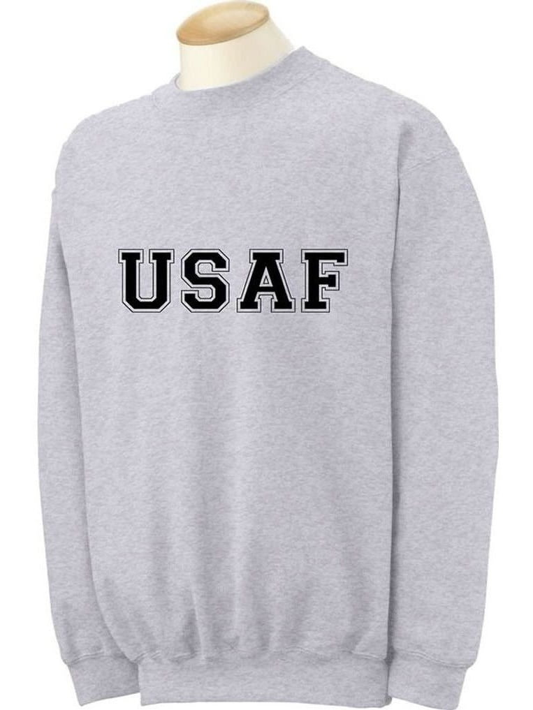 USAF Air Force Crewneck Sweatshirt in Gray - Walmart.com