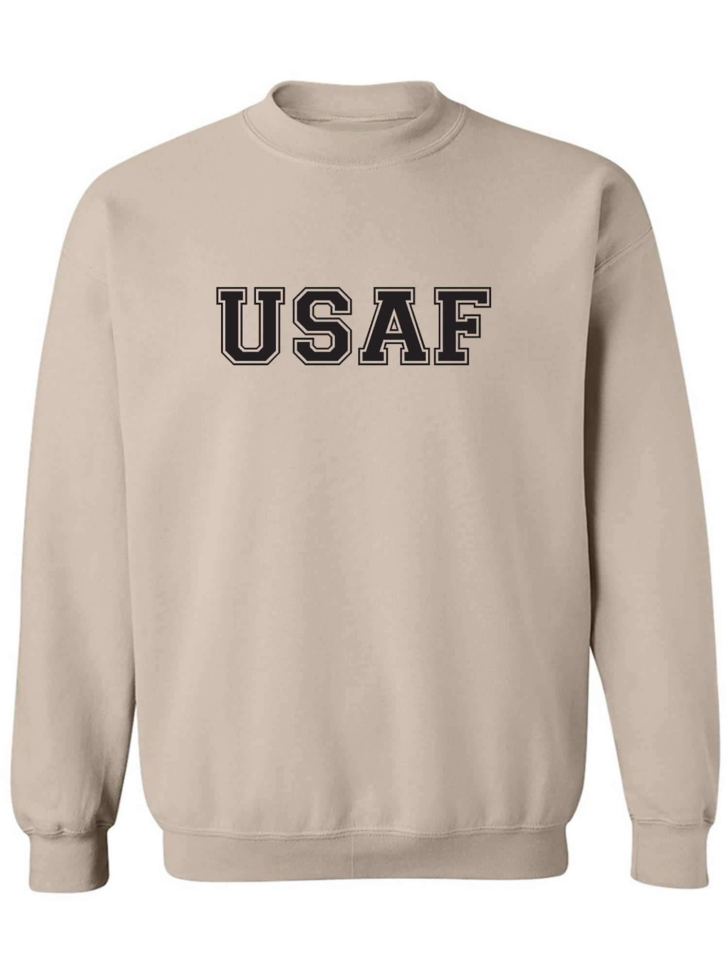 USAF Air Force Crewneck Sweatshirt in Sand - Walmart.com