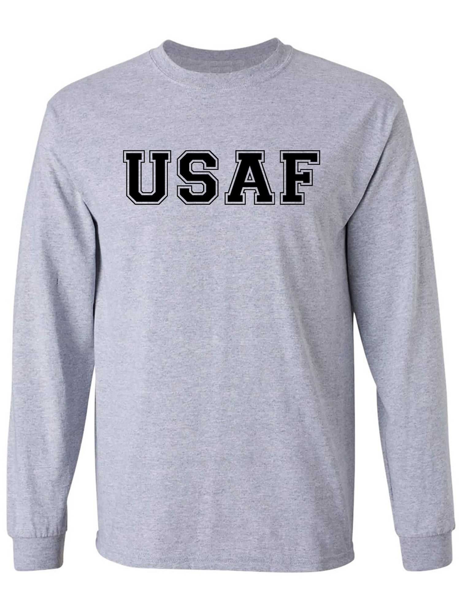 USAF Air Force Long Sleeve T-Shirt in gray - Walmart.com