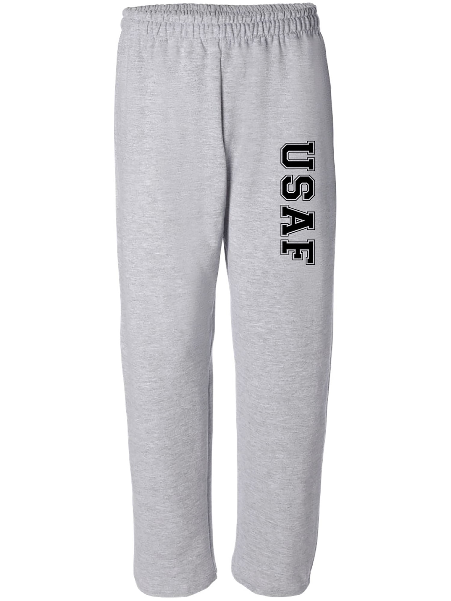 USAF Air Force Military Theme Open Bottom Sweat Pants in Sport Gray ...