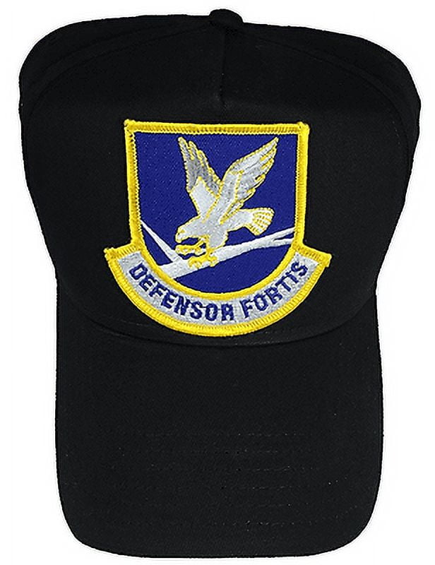USAF DEFENSOR FORTIS Shield Patch HAT - BLACK - Veteran Owned Business ...