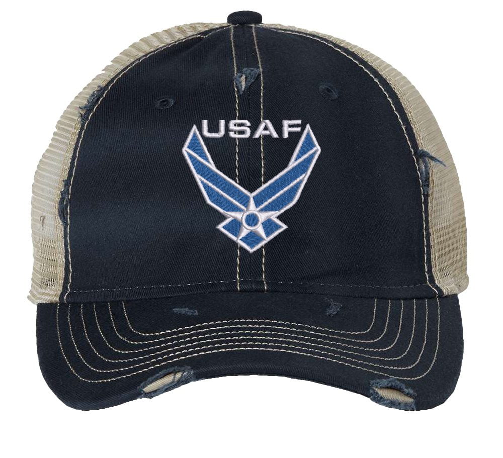 USAF Cap - Distressed Air Force Logo - Vintage Military Trucker ...