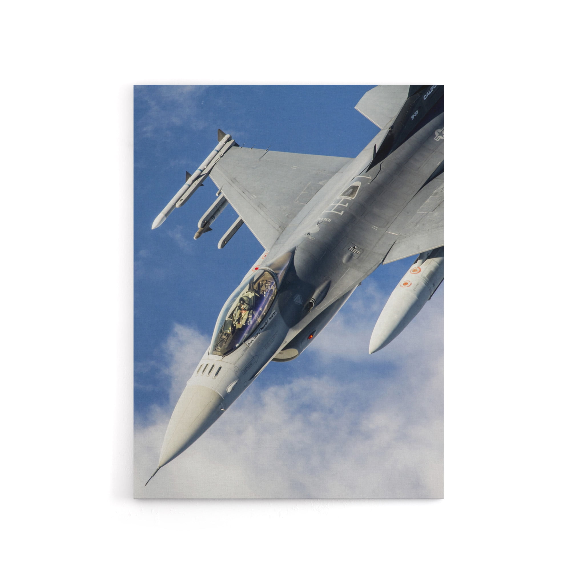 USAF F 16 Fighting Falcon Fighter Jet Canvas Wall Art Print 24X32 ...