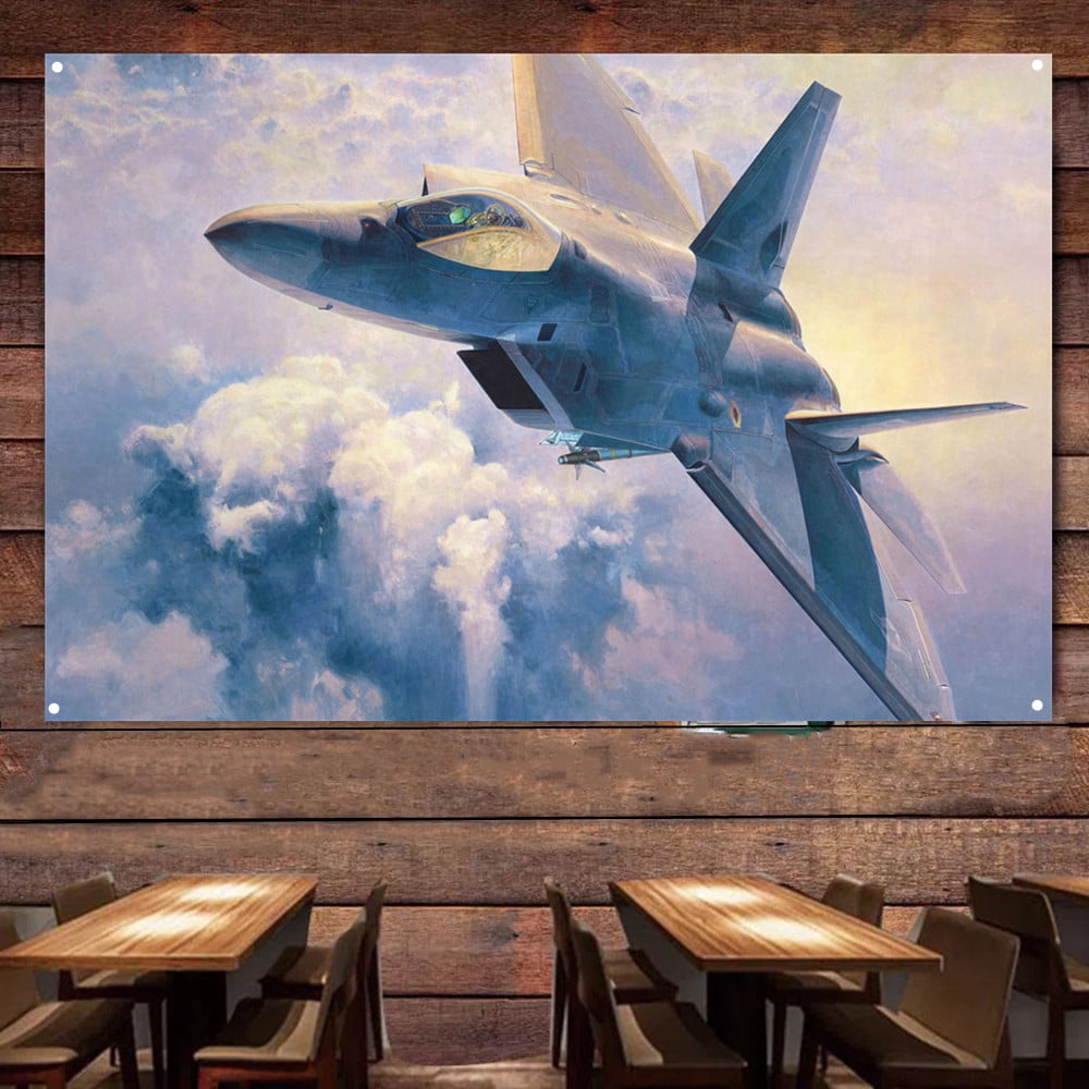 USAF F-22 Raptor Fighter Poster Tapestry - Decorate Your Room Wall With ...