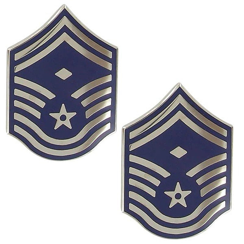 USAF Senior Master Sergeant First Sergeant Metal Chevron Pin Set 1-5/8 ...