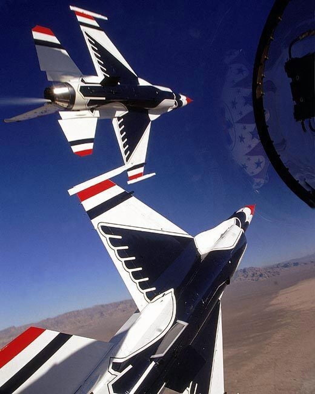 USAF Thunderbirds Cockpit Flight View - 12x18 Inch Laminated Aviation ...