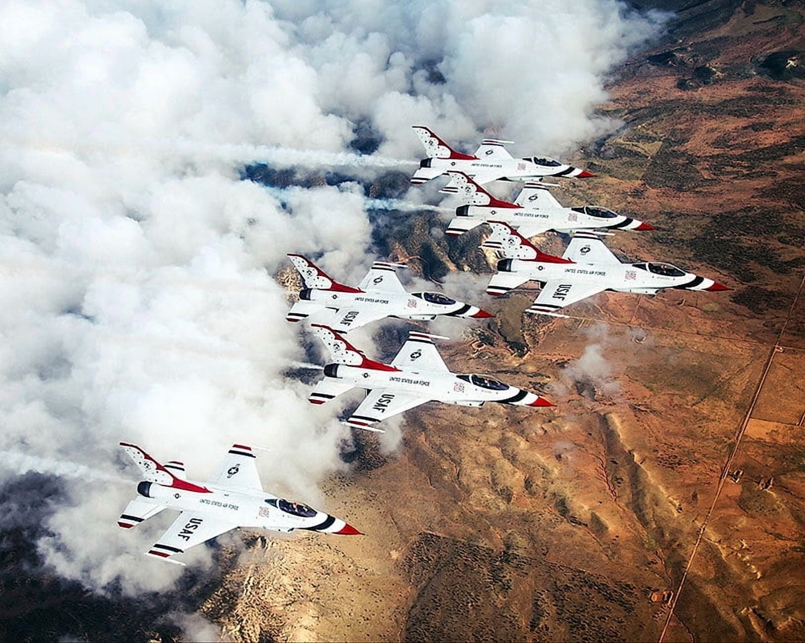 USAF Thunderbirds Return From Midland Texas - 12x18 Inch Laminated ...