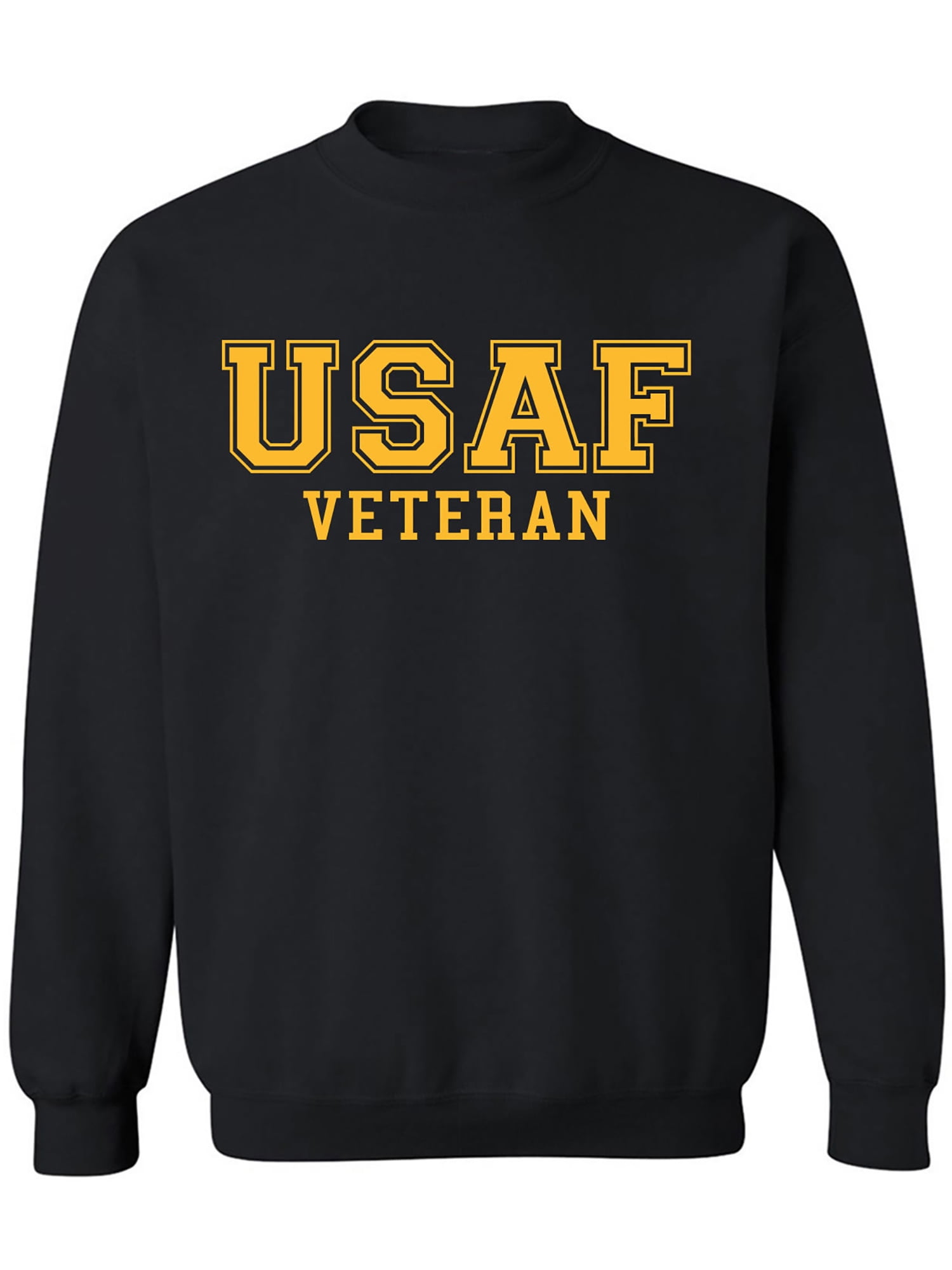 USAF Veteran Gold logo Military Style Physical Training Crewneck ...