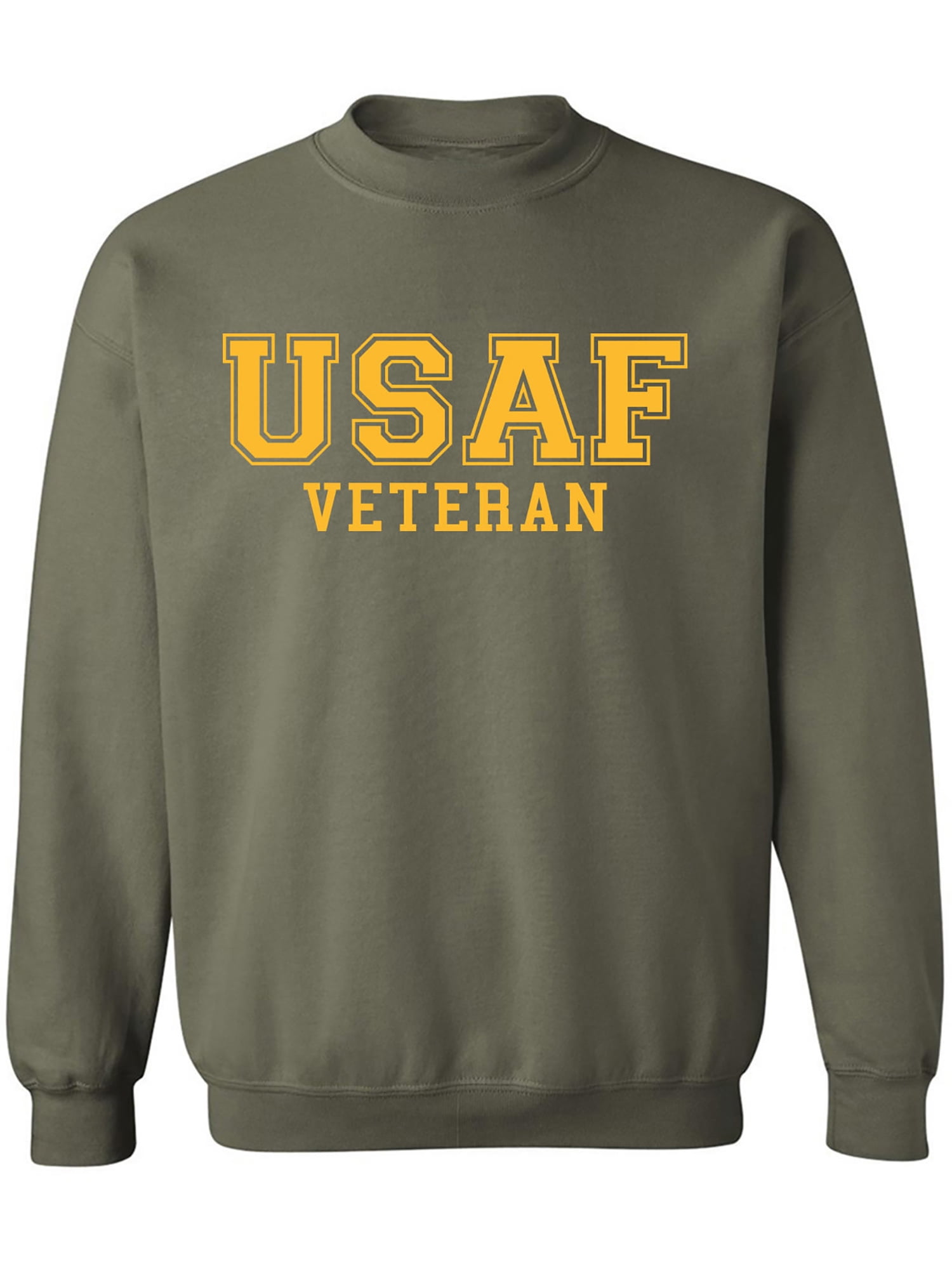 USAF Veteran Gold logo Military Style Physical Training Crewneck ...