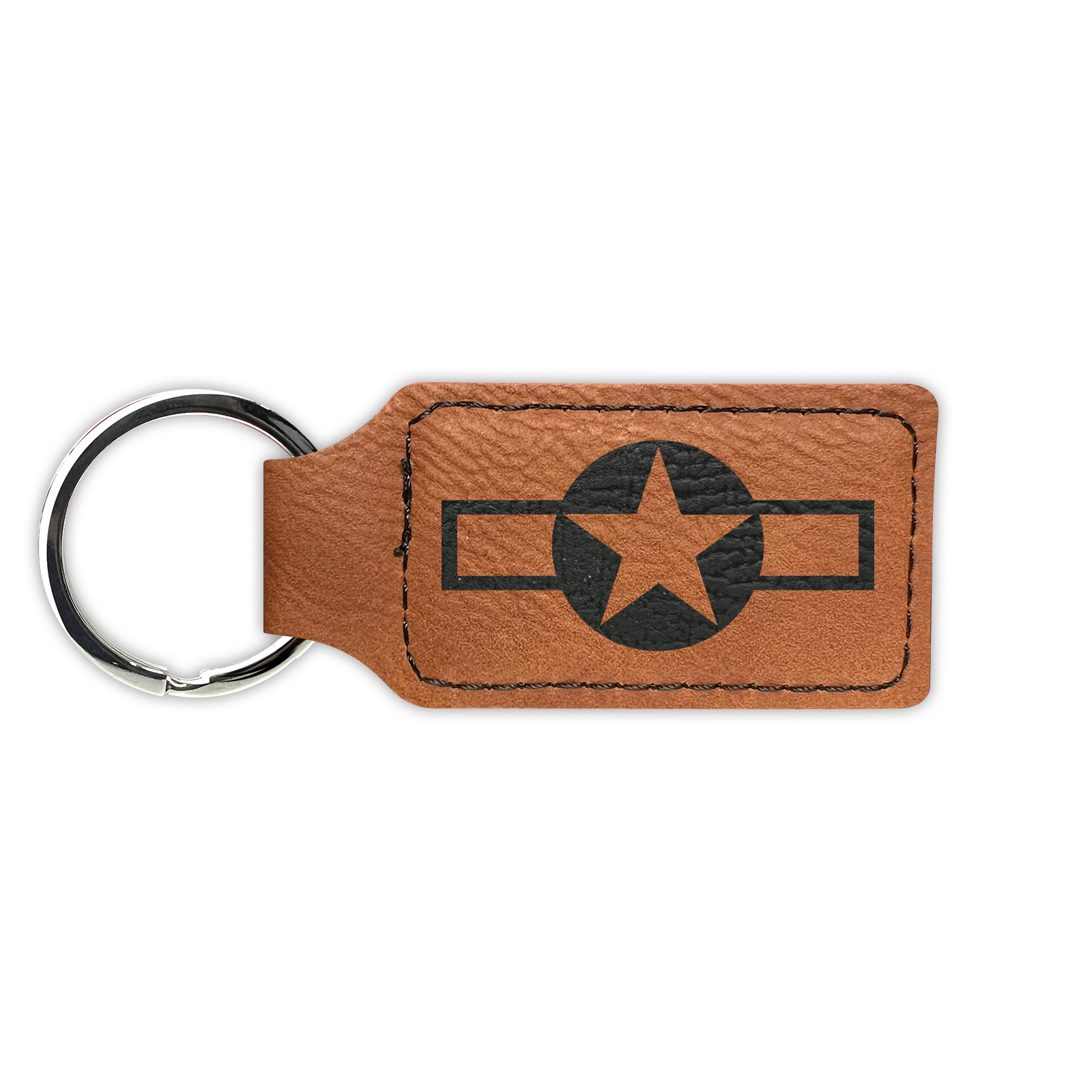 USAF WWII Aircraft Insignia Keychain Leatherette Rectangle - Laser ...
