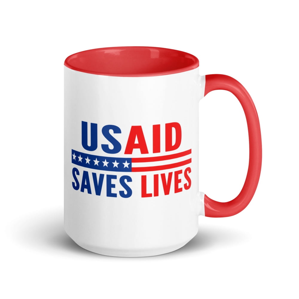 USAID Saves Lives NGOs Mug with Color Inside, USAID US Agency ...