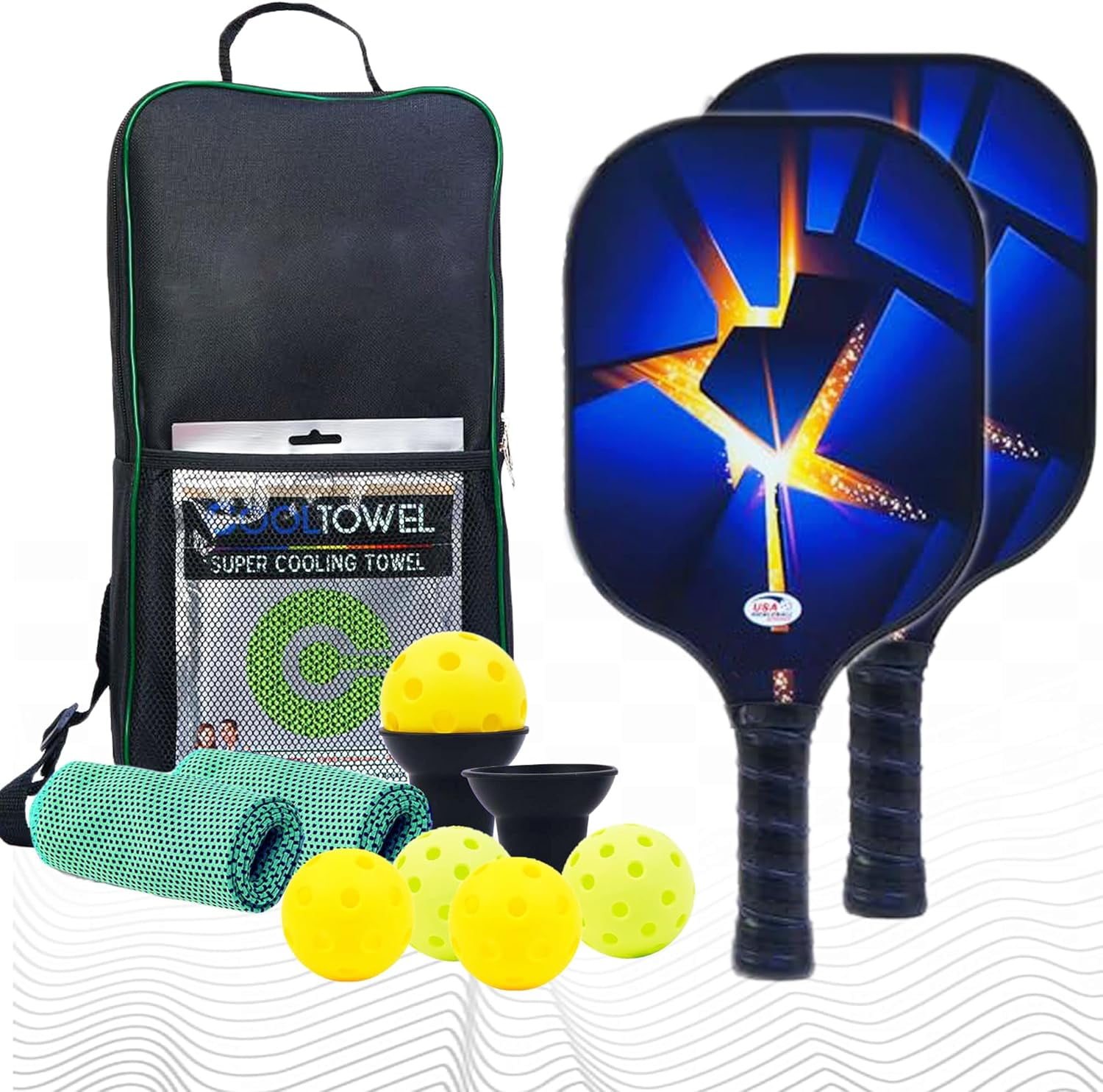 USAPA Approved Pickle Paddles Set of 2 | Lightweight Graphite Pickle ...