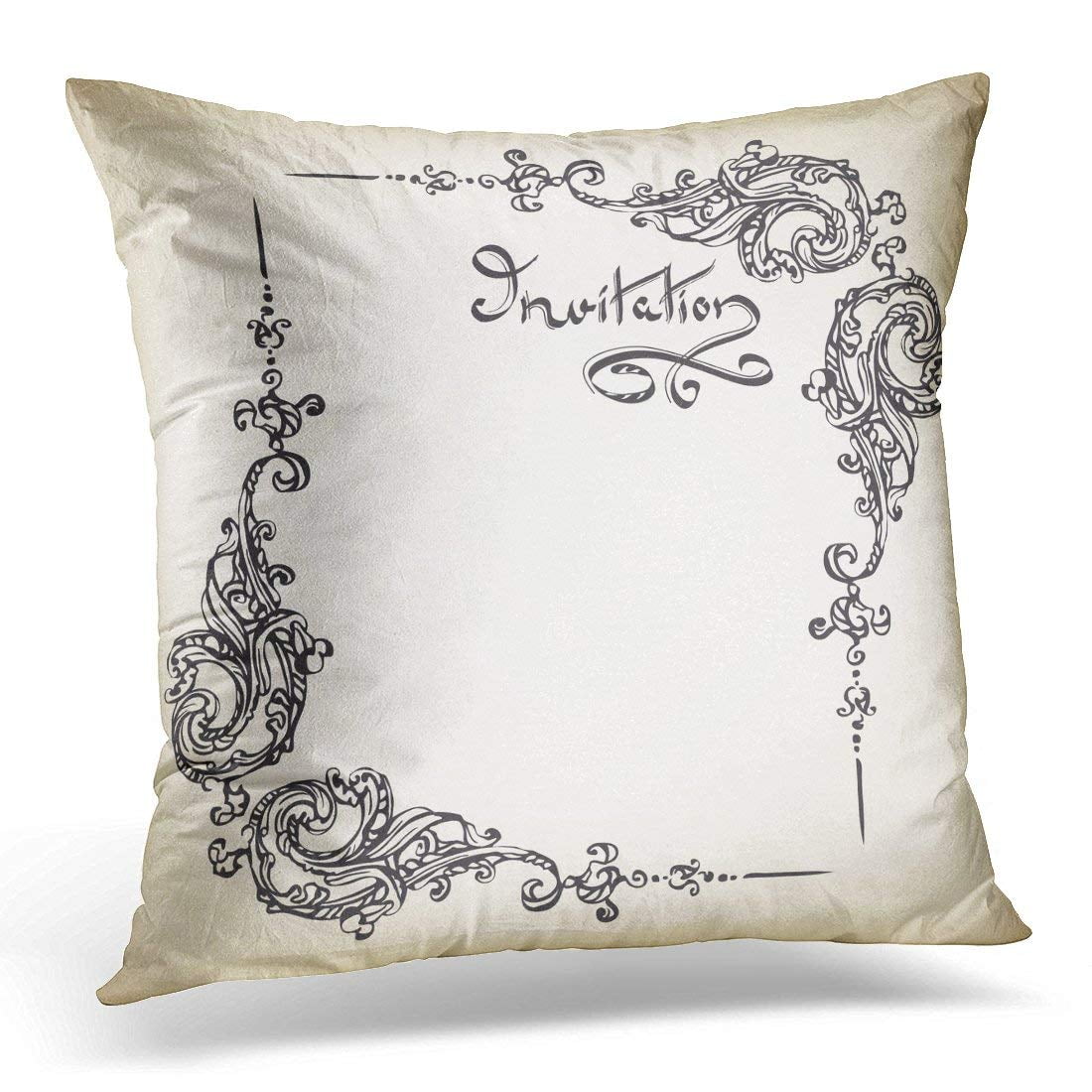USART Abstract Rococo with Handwritten Inscription with Retro Pattern ...