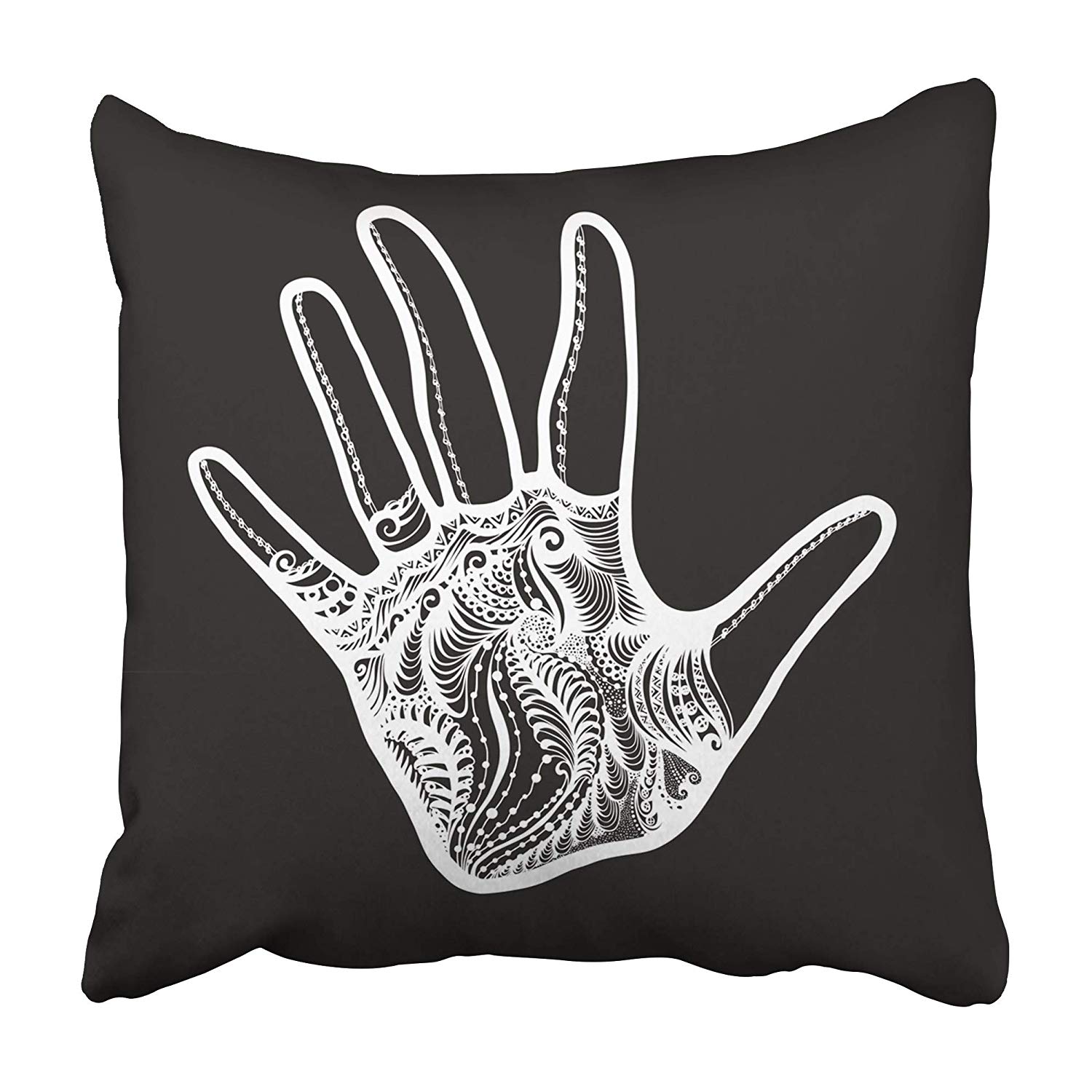 USART Arm Abstract Hand Pattern Design on Black Artistic Contemporary ...