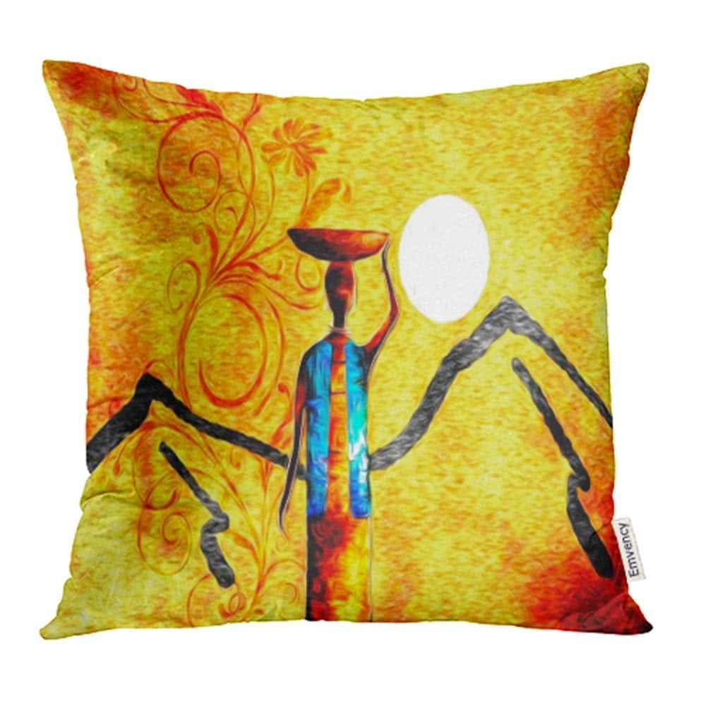 USART Black Africa African Motive Ethnic Retro Vintage Acrylic Color ...