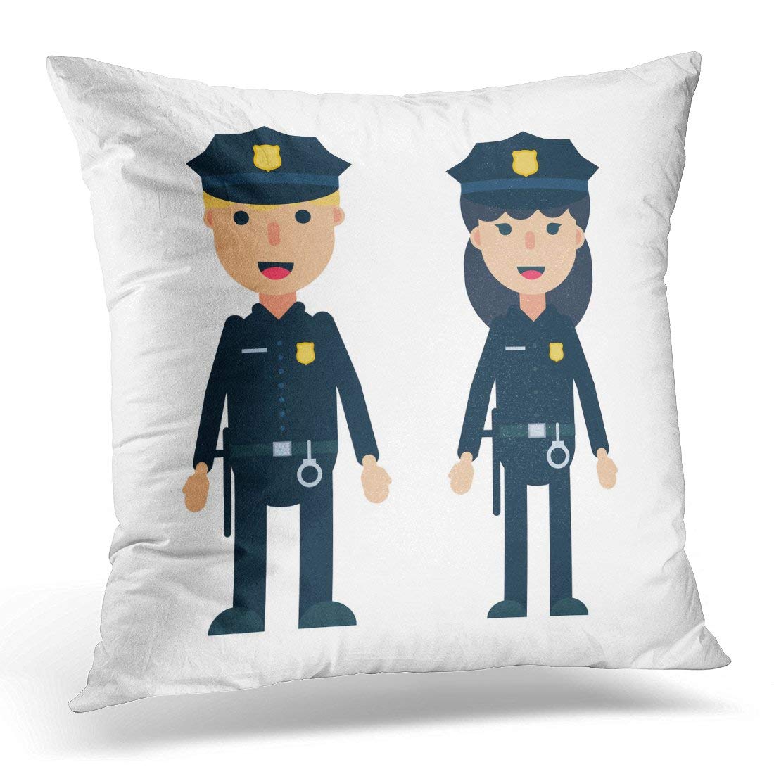 USART Blue Adult Police Officers Man and Woman Cops Working in Uniform ...