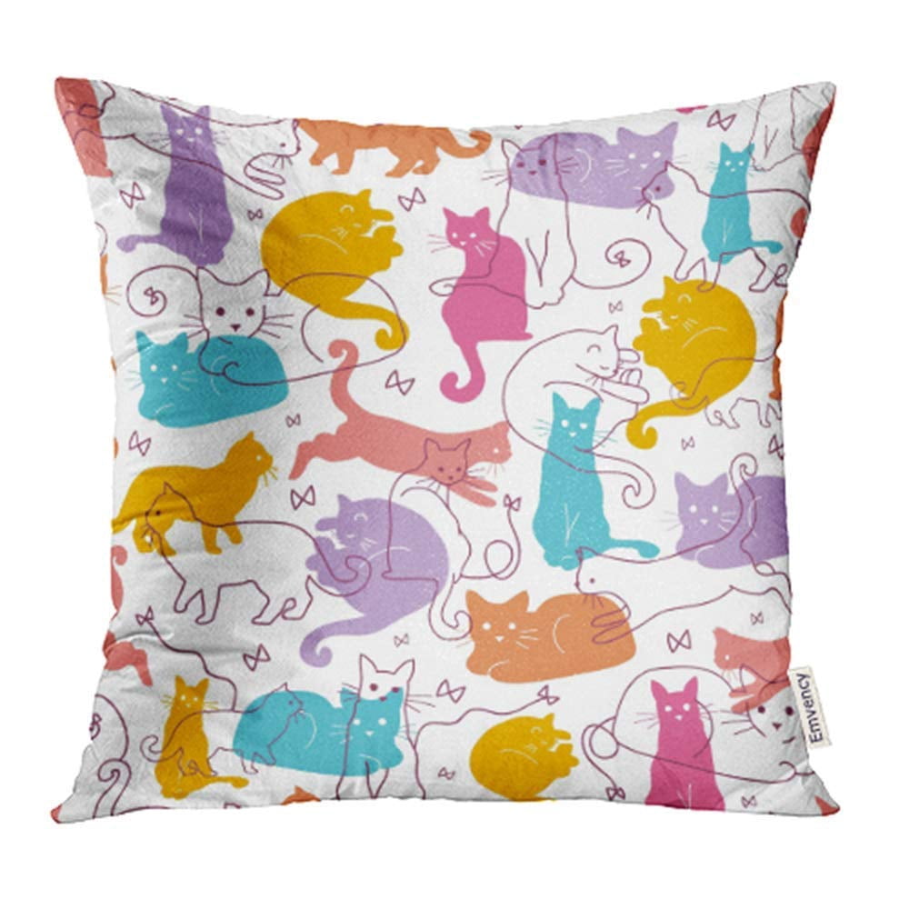 USART Blue Animal Colorful Cats Cute and Orange Silhouette Modern ...