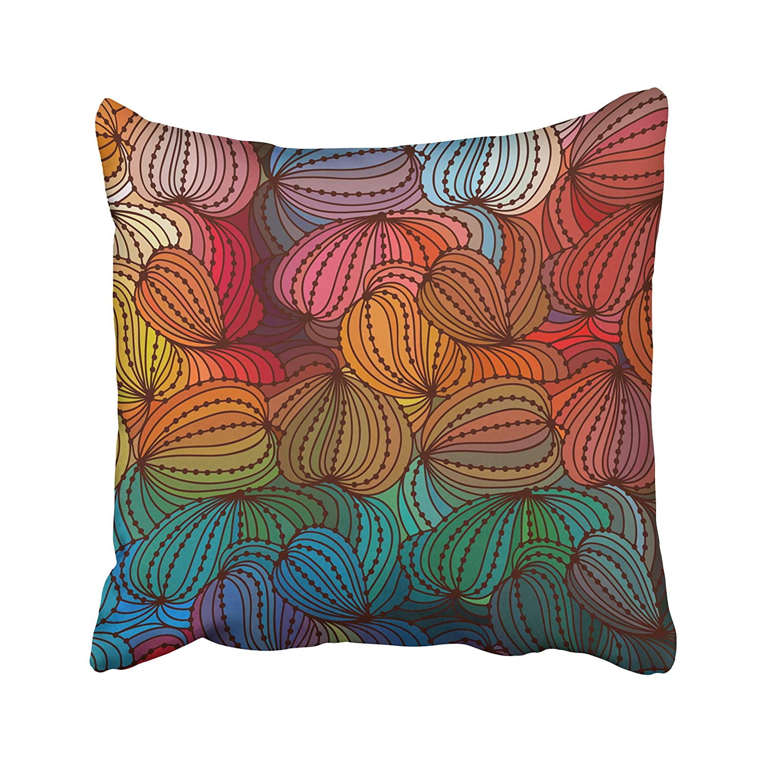 USART Blue Autumn Abstract Floral Colorful of Drawn Lines Green Color ...