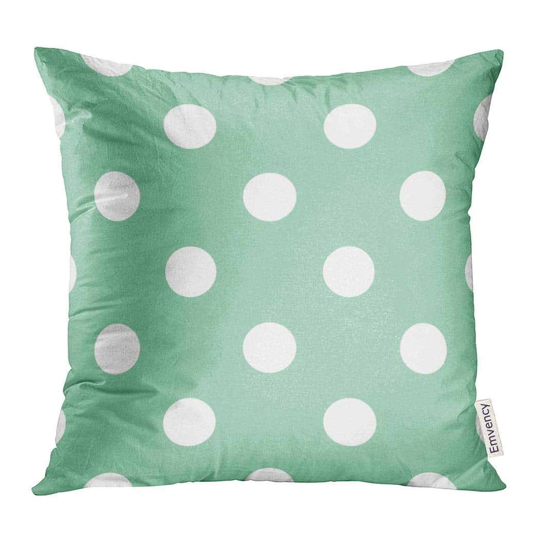USART Blue Christmas with Huge White Polka Dots on Retro Vintage Mint ...