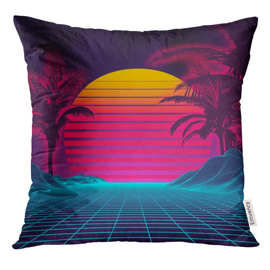 USART Blue Computer Retro Futuristic Landscape 1980S Style Digital ...