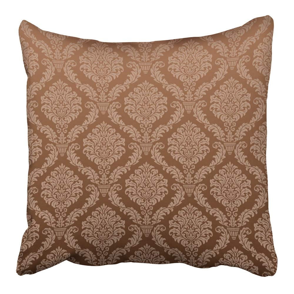 USART Brown Royal Damask Vintage Flower Western Victorian Retro Weave ...