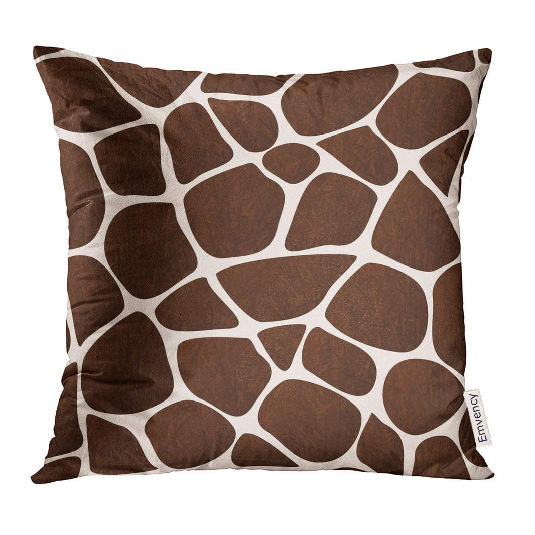 USART Brown Skin Giraffe Hide Pattern Animal Pillow Case 20x20 Inches ...
