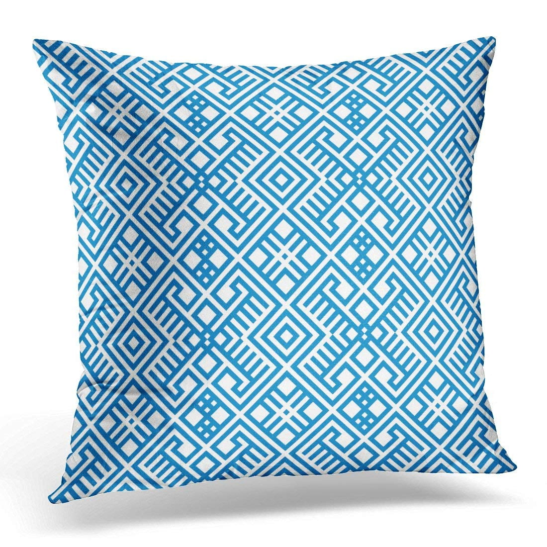 USART Colorful Mayan Geometric Ethnic Pattern in Blue and White Colors ...