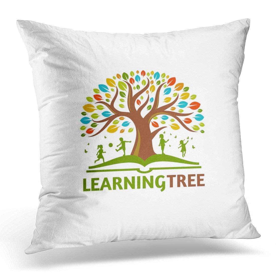 USART Colorful School Book of Tree Green Kindergarten Pillow Case ...