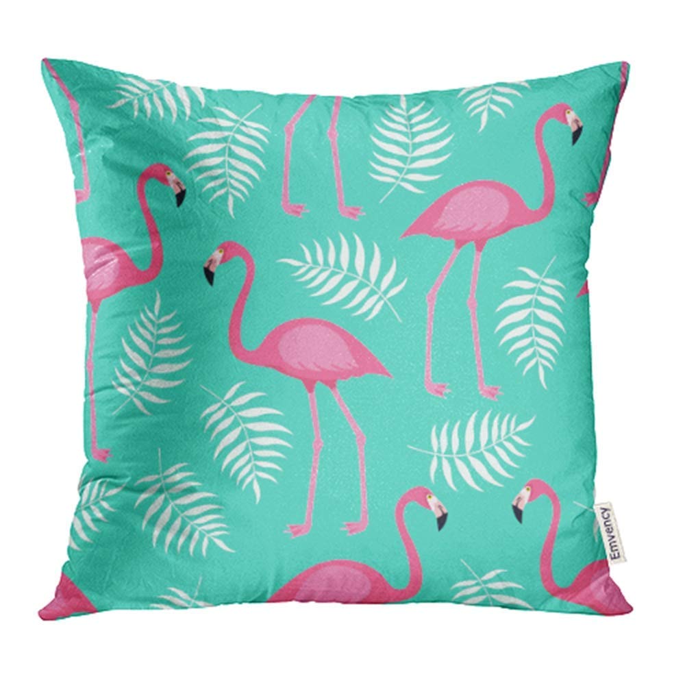 USART Colorful Trendy Tropical with Pink Flamingo Birds and Tropic ...