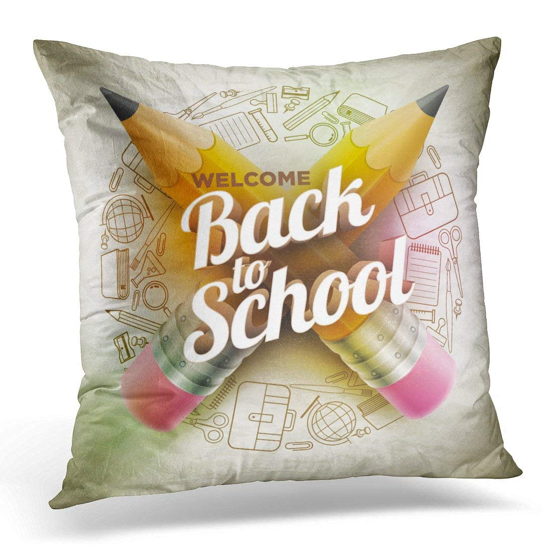 USART High Detailed Design for Back to School Wrinkled Supplies Red ...