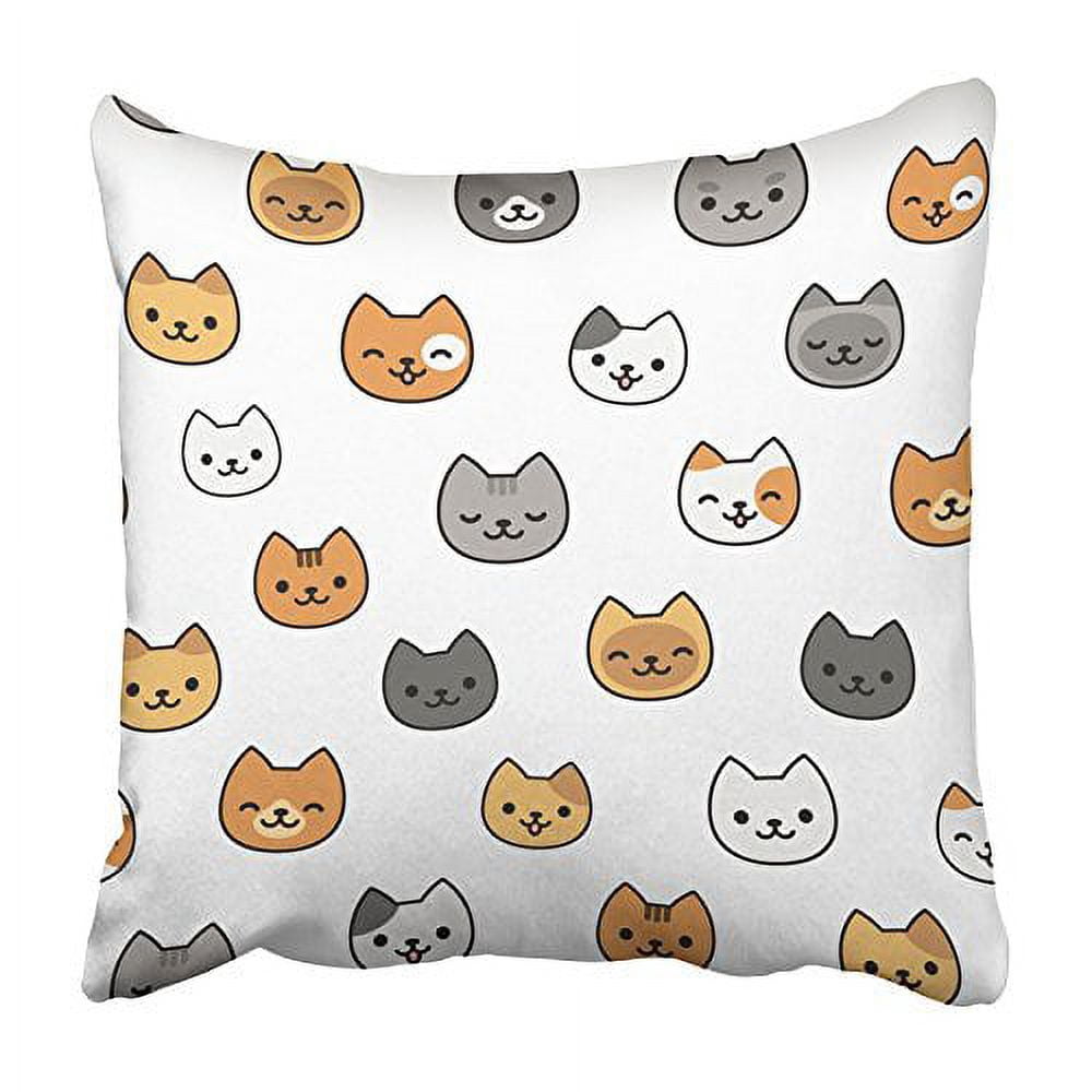 USART Kawaii of Cute Cartoon Cats Different Breeds and Colors Face ...