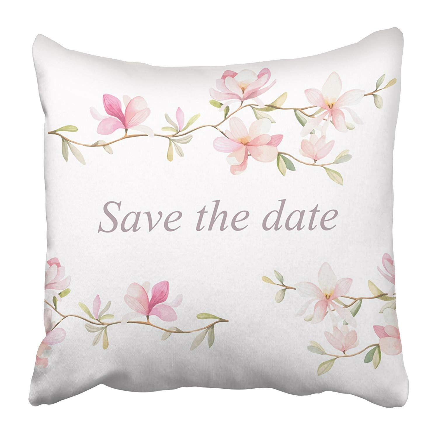 USART Pink Flower Watercolor Floral Pattern on White with Text Black ...