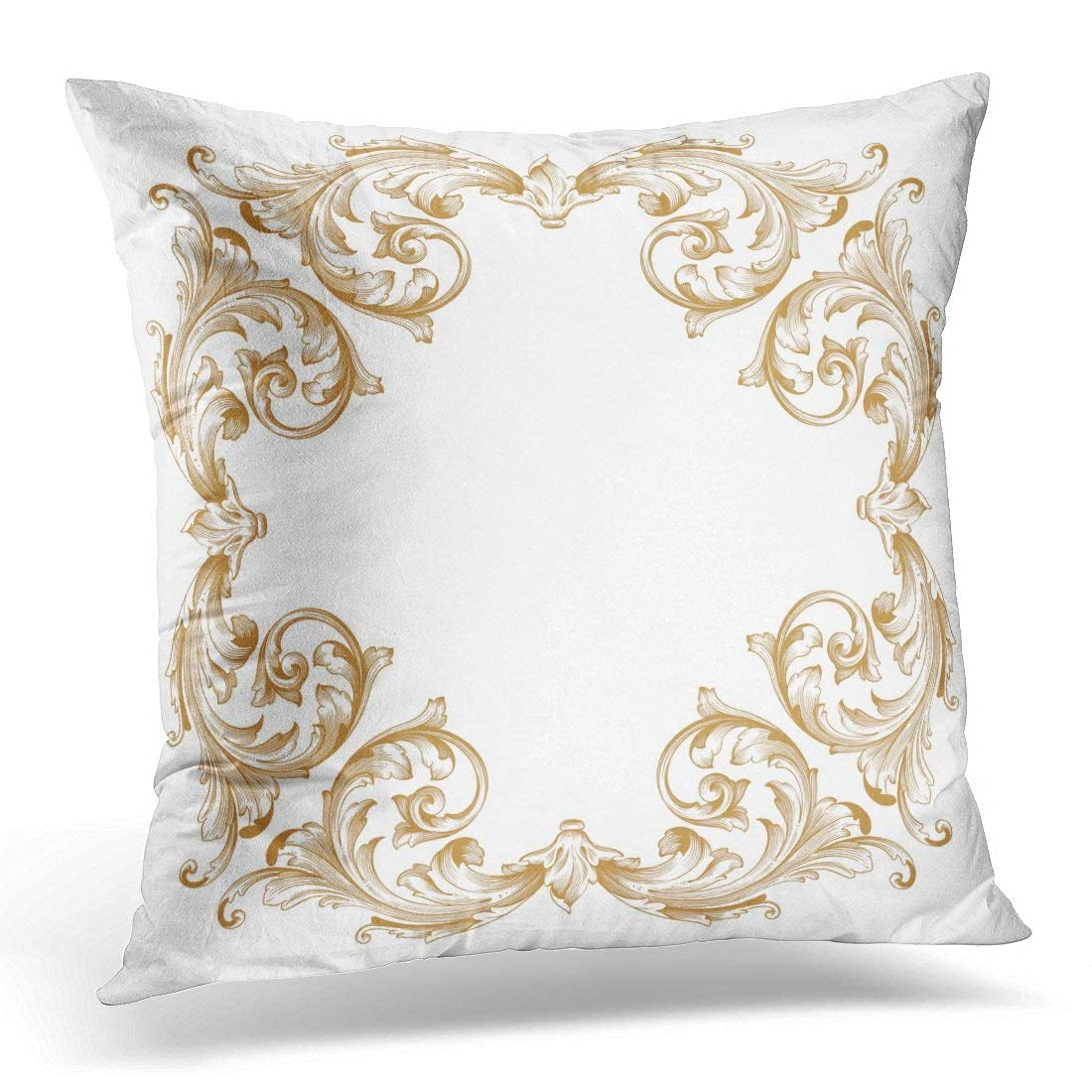 USART Premium Gold Vintage Baroque Scroll Engraving Border Floral Retro ...