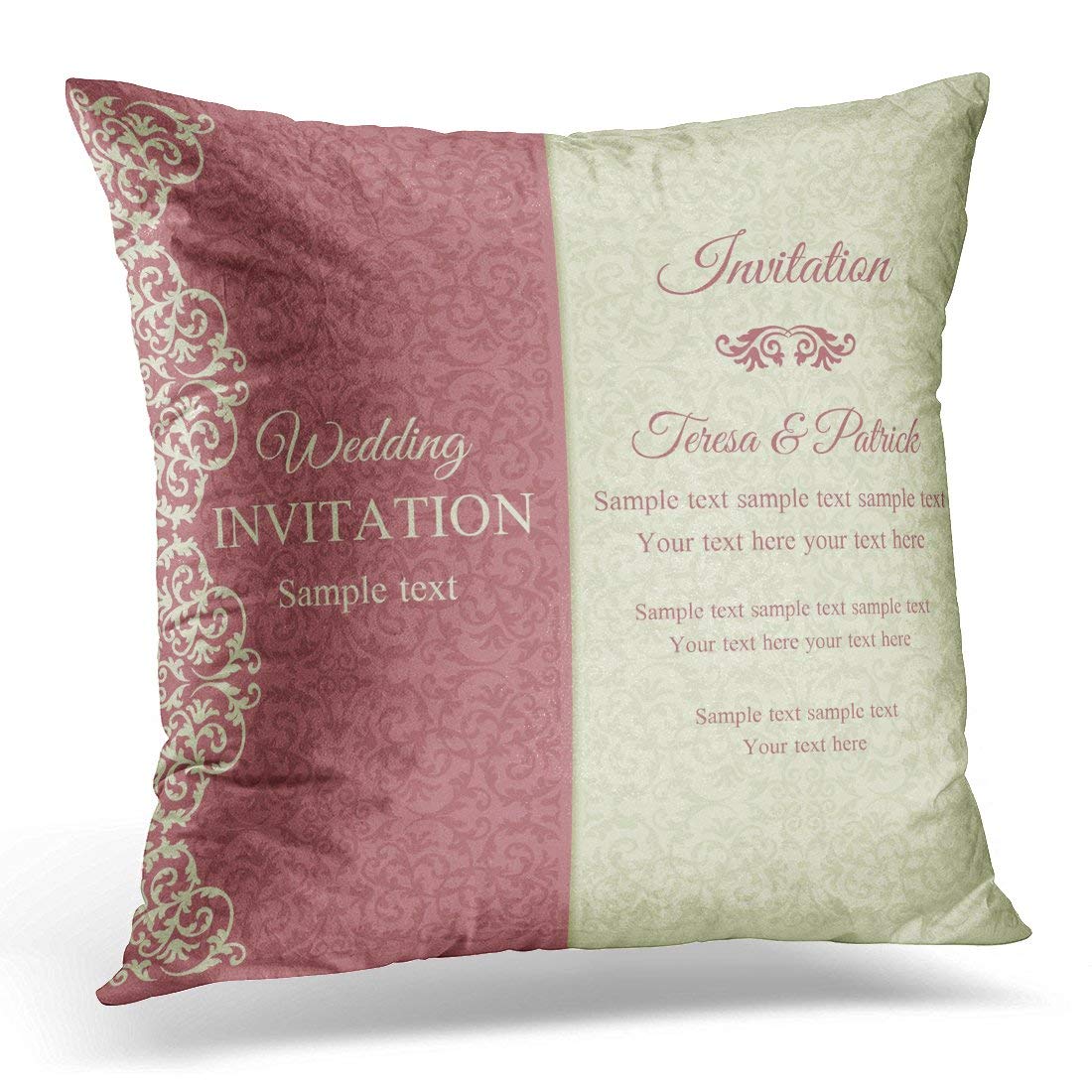 USART Red Certificate Baroque in Old Fashioned Style Pink and Beige ...