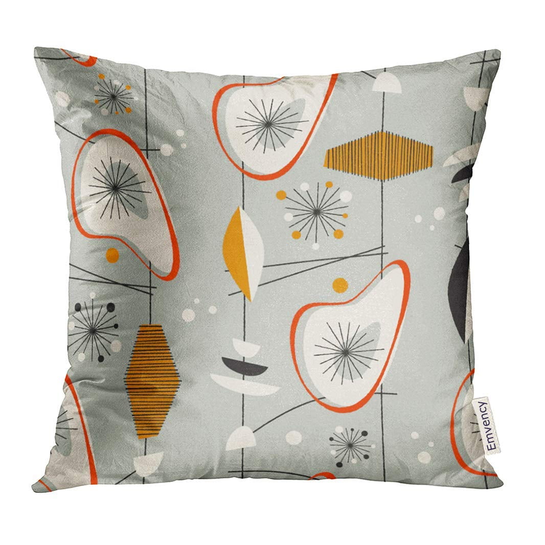 USART Retro Vintage Pattern 1950S Modern Century Mid Pillow Case 20x20 ...
