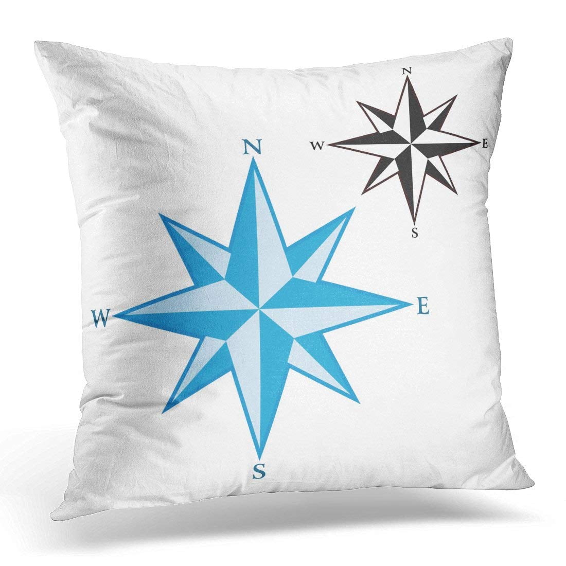 USART Symbol Wind Rose Compass Star Guide Pillow Case Pillow Cover ...