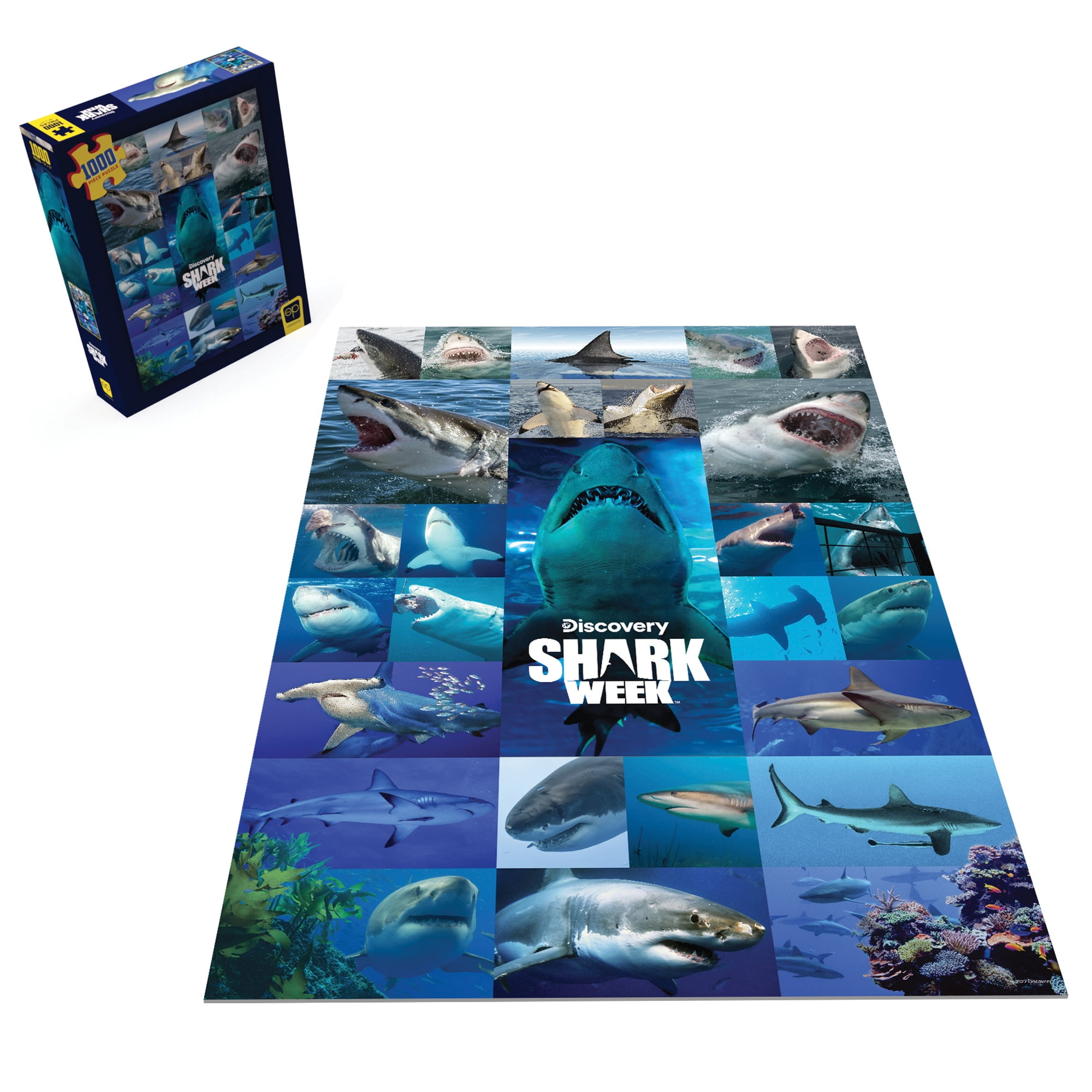 USAopoly Shark Week Jigsaw Puzzle, Shiver of Sharks, 1000-Piece, Ocean ...