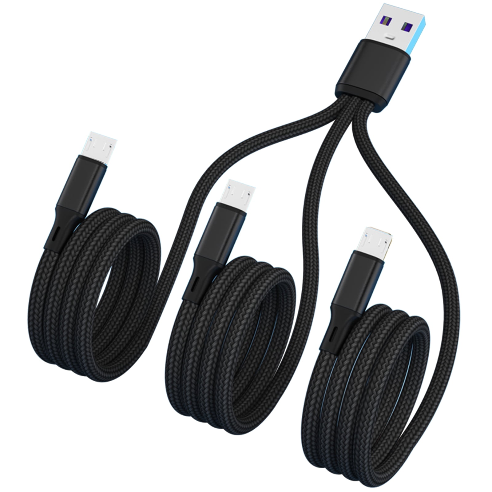 USB 1 to 3 USB2.0 to 3 Micro USB Charging Cable Simultaneously Charging ...