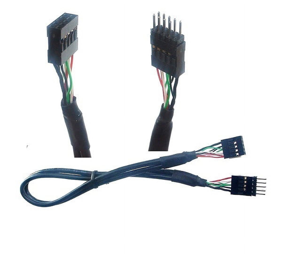 USB 2.0 10 Pin Male to Female Internal Motherboard Extension Cable - 16 ...