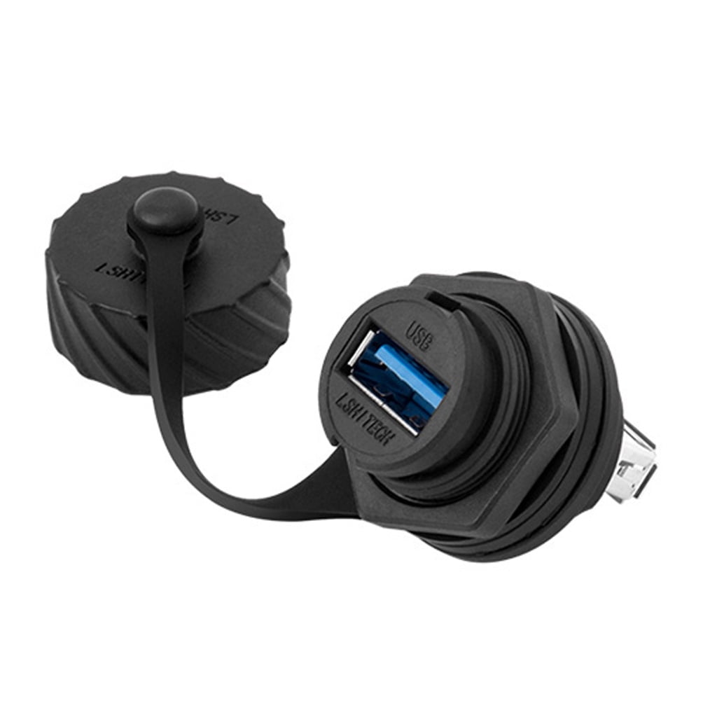 USB 2.0 3.0 Female Socket Plug Panel Mount Adapter Directly Waterproof ...