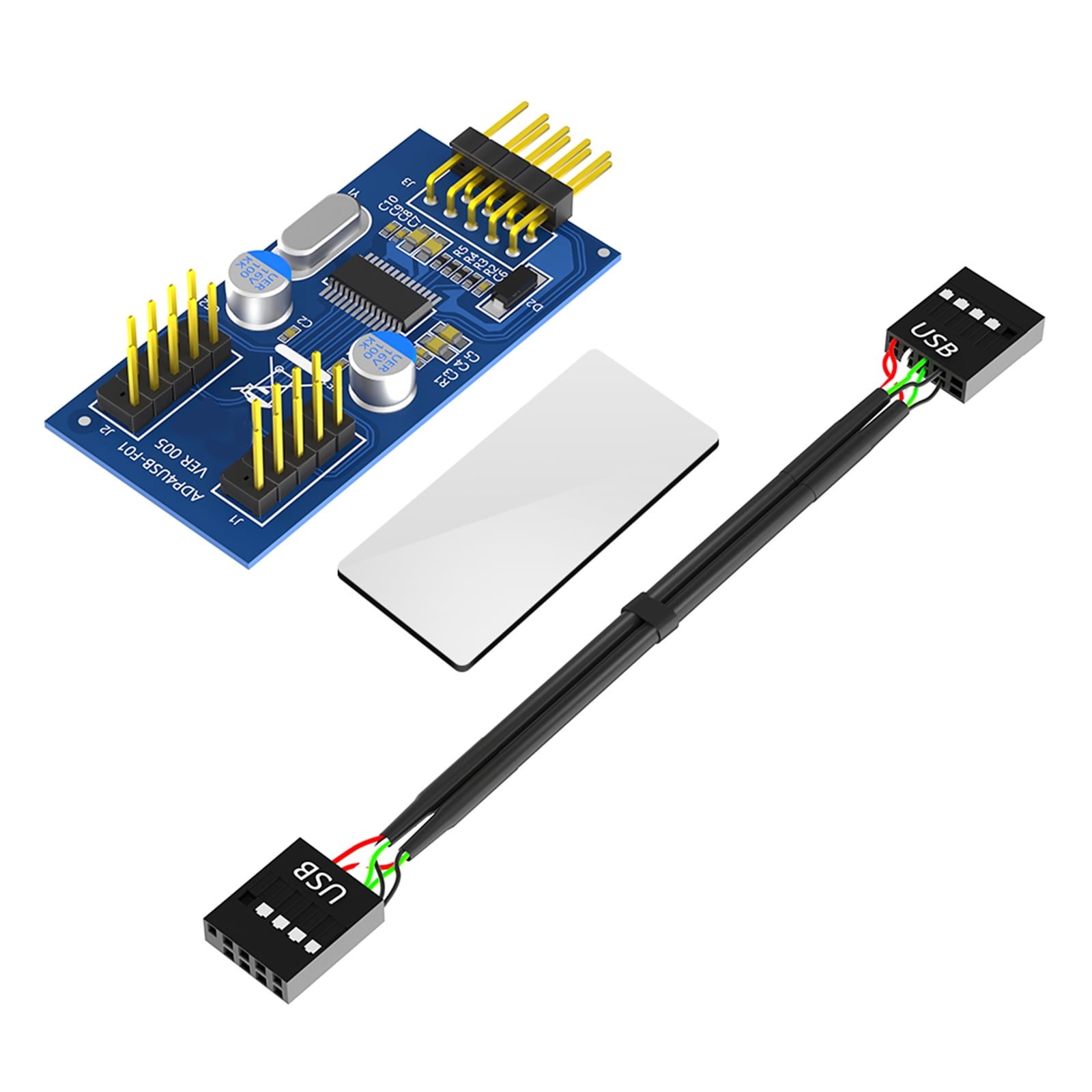 USB 2.0 9Pin to Double Interfaces Adapter for Comprehensive Computer ...