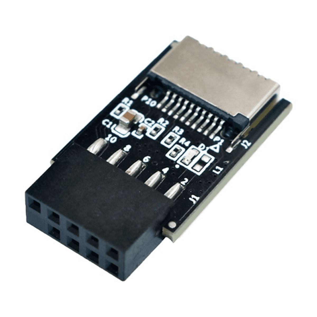 USB 2.0 9Pin to TYPE-E Adapter USB 2.0 9Pin Front Panel Header to Type ...