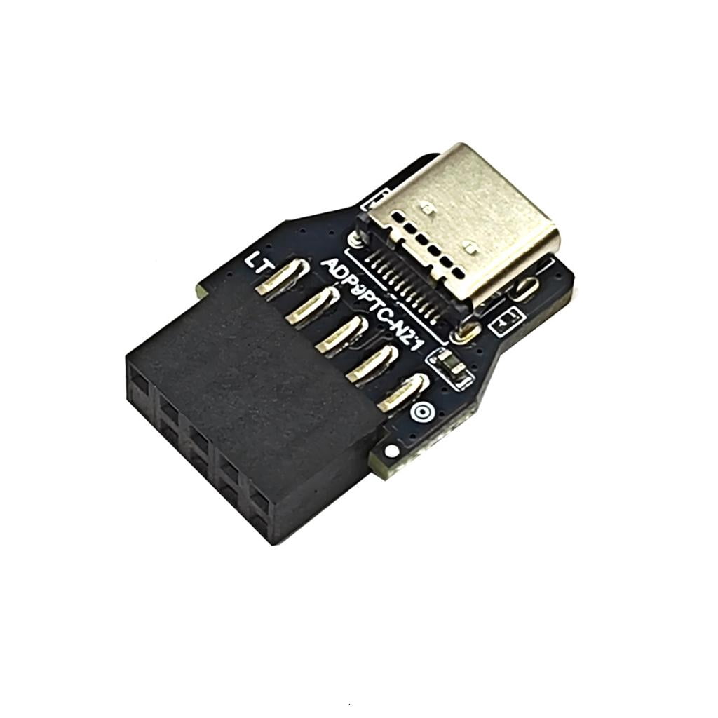 USB 2.0 9Pin to USB C Conversion USB 2.0 9Pin Internal Adapter Dongles ...