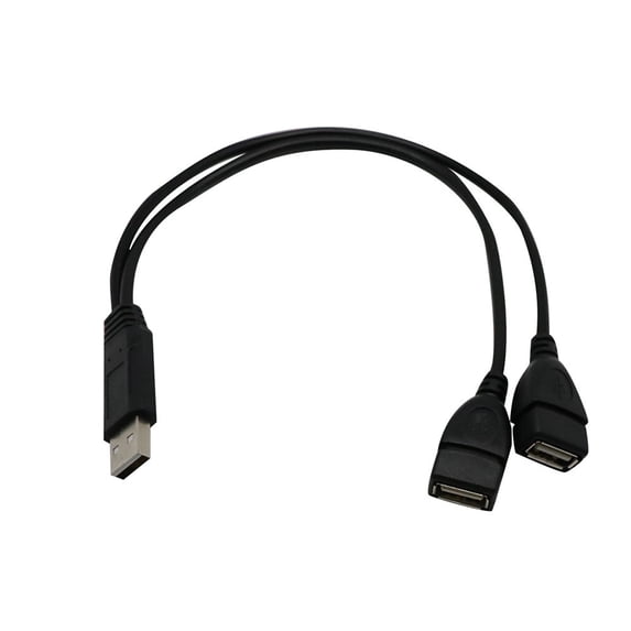 USB 2.0 A Male To 2 Dual Female Jack Y Splitter Hub Power Cord Adapter ...