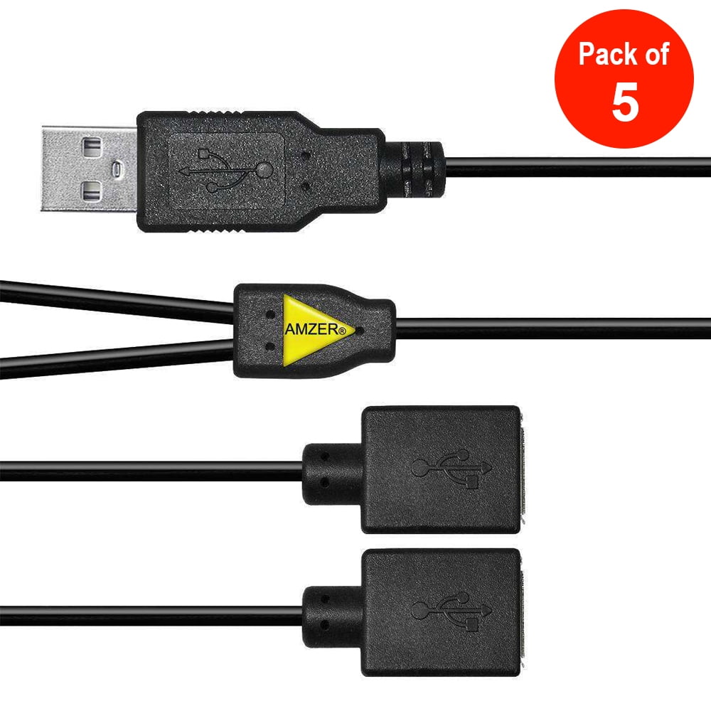 USB 2.0 A Male To Dual USB Female Y Splitter Power Cord Adapter Cable ...