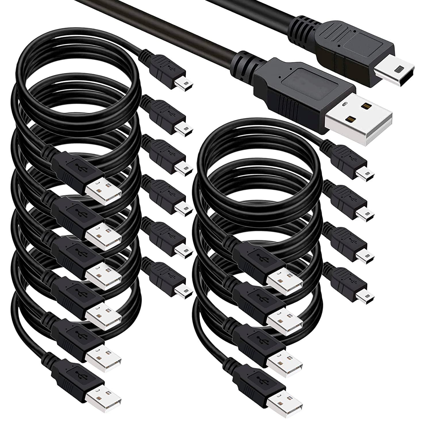 USB 2.0 A to Mini 5 pin B Cable for External HDDS/Camera/Card Readers ...