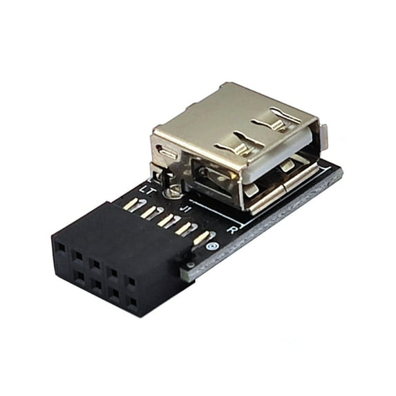 USB 2.0 Adapter Converter 9 Pin to Single A Female for Motherboard ...