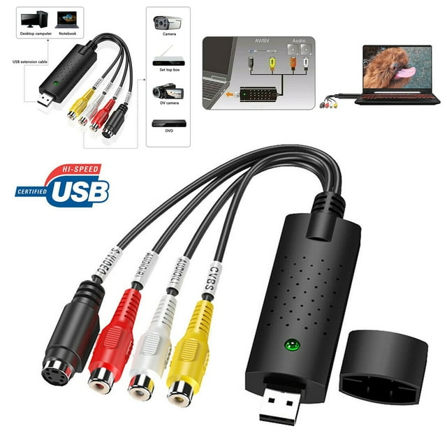 Video Capture Card VCR VHS to Digital DVD Converter Fit for Windows 10 ...