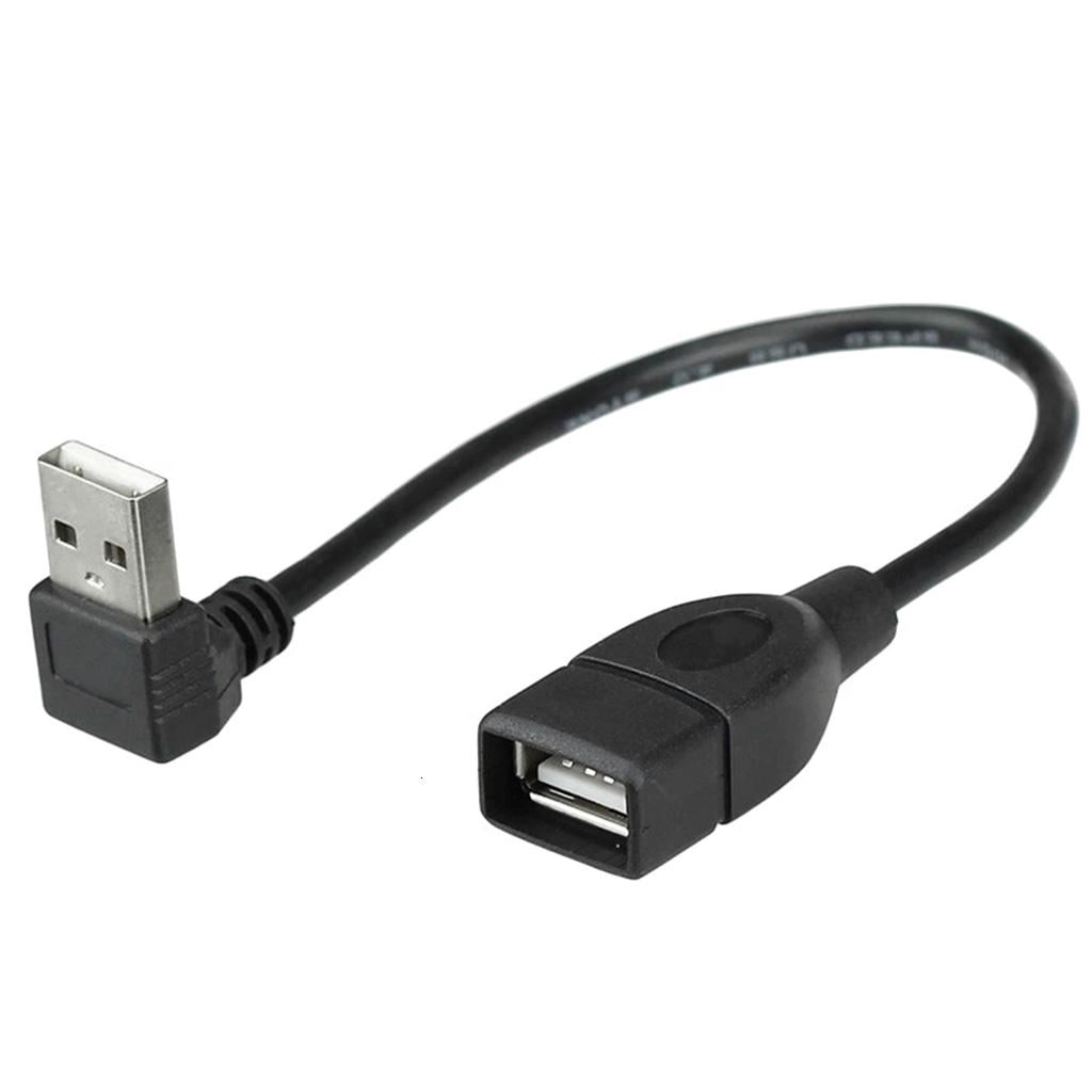 USB 2.0 Extender 90° Down/Up USB Type A Male to Female Extension Cord ...