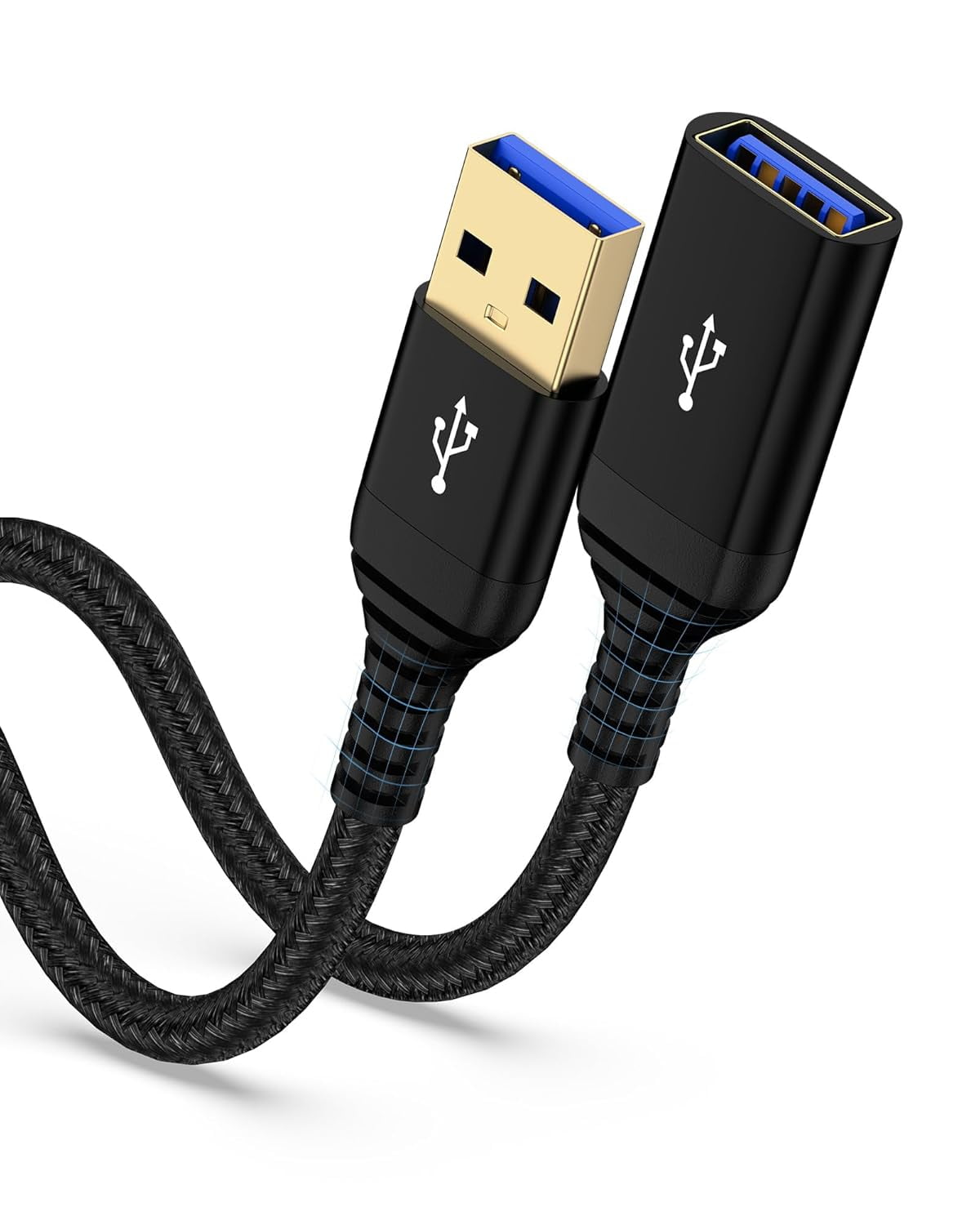 USB 2.0 Extension Cable, 10ft USB-A to A Male to Female Cord for Fast ...